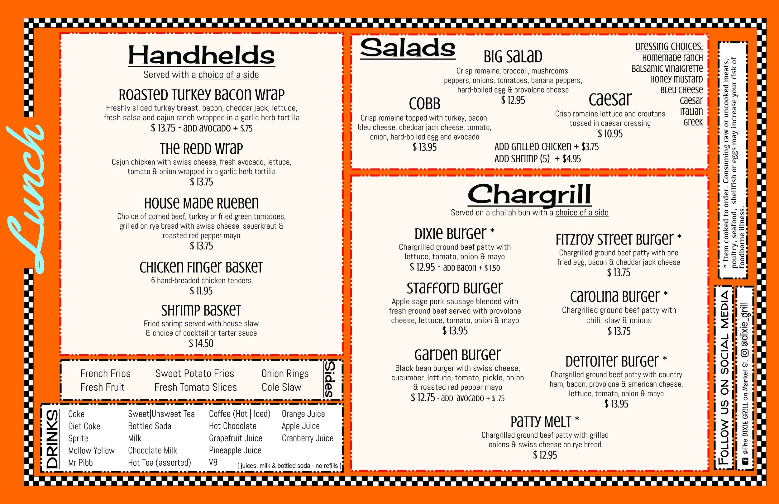 Menu — The Dixie Grill