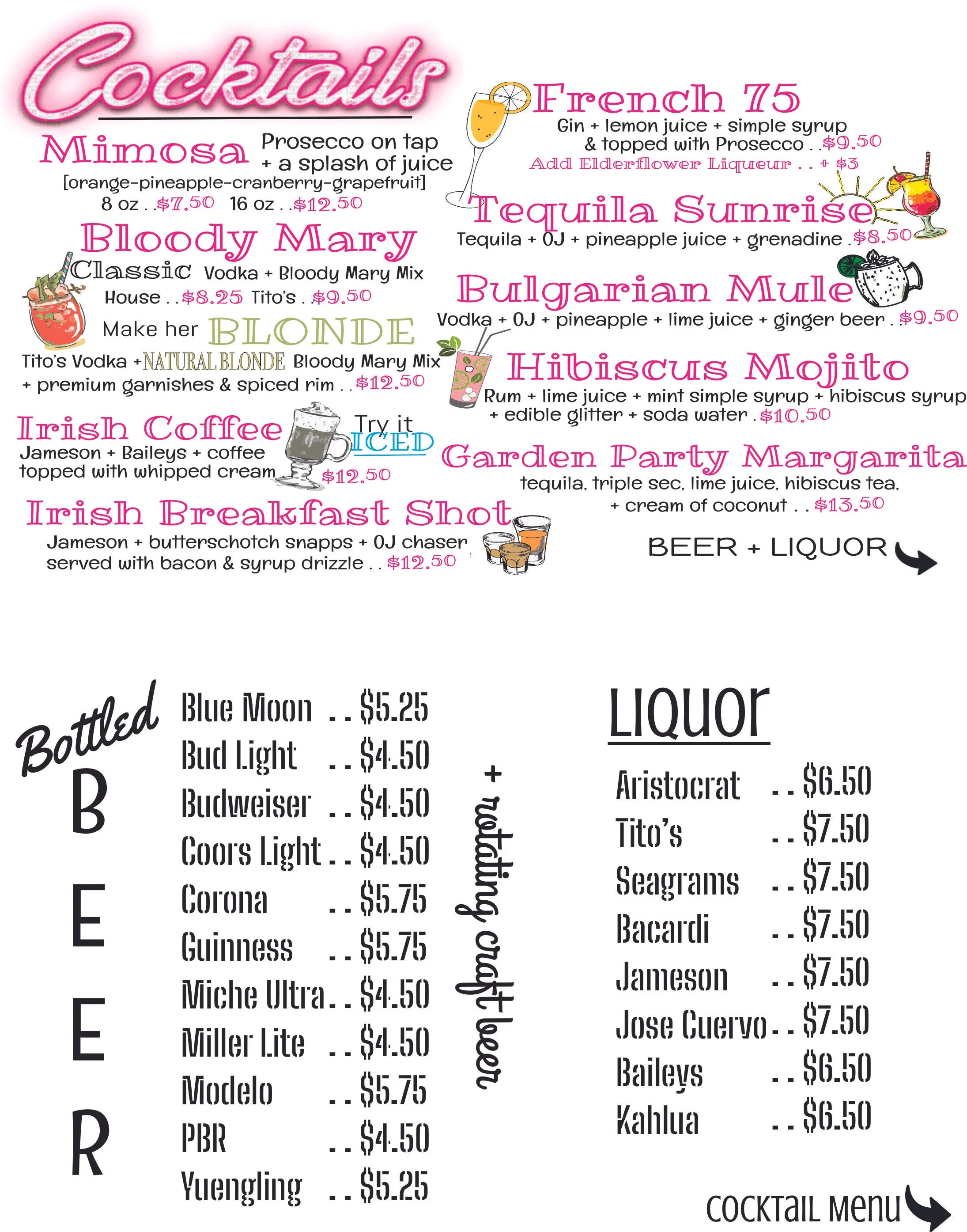 Menu — The Dixie Grill