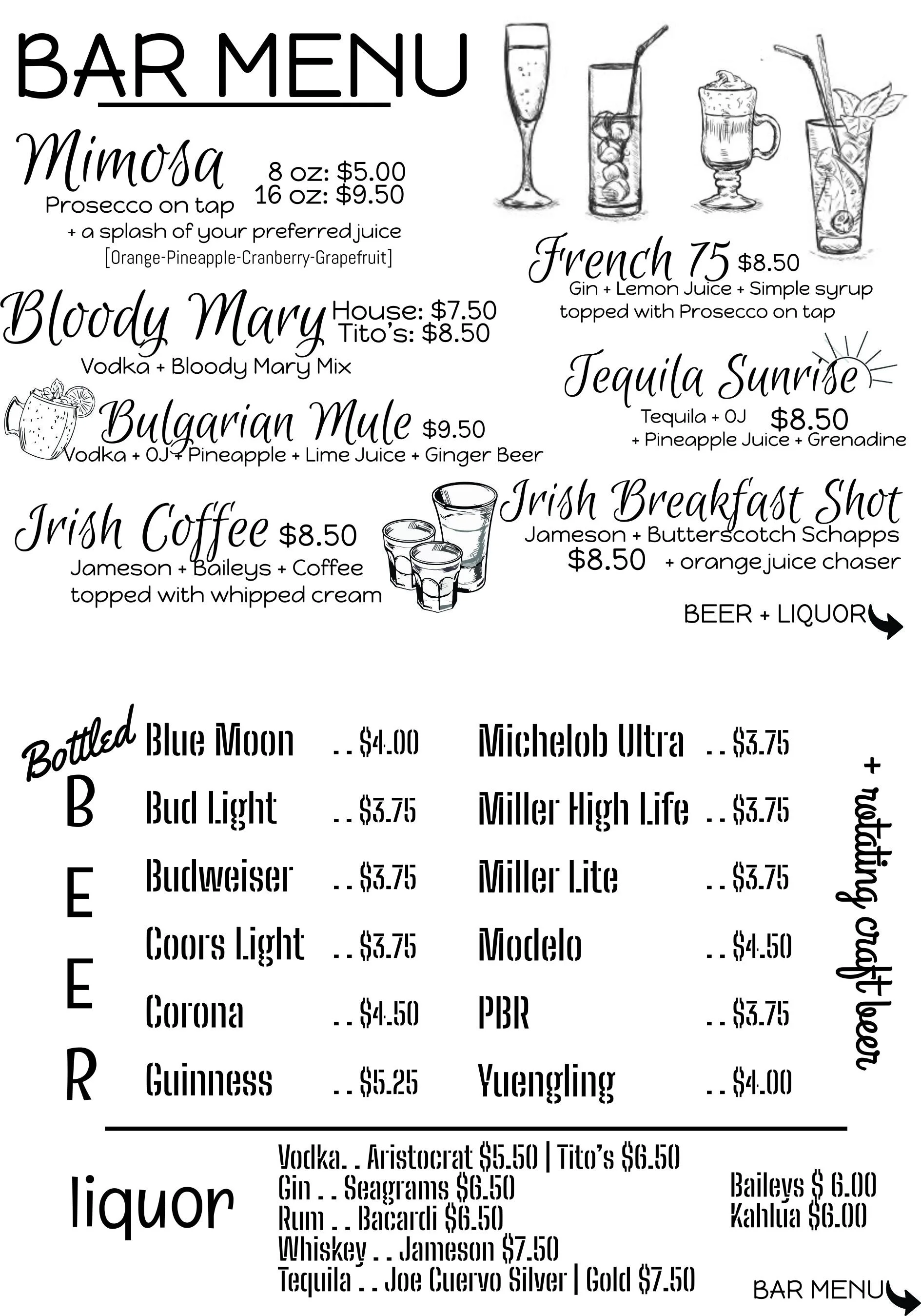 Menu — The Dixie Grill