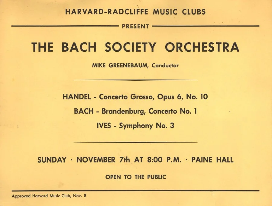 1950s — Harvard Bach Society Orchestra