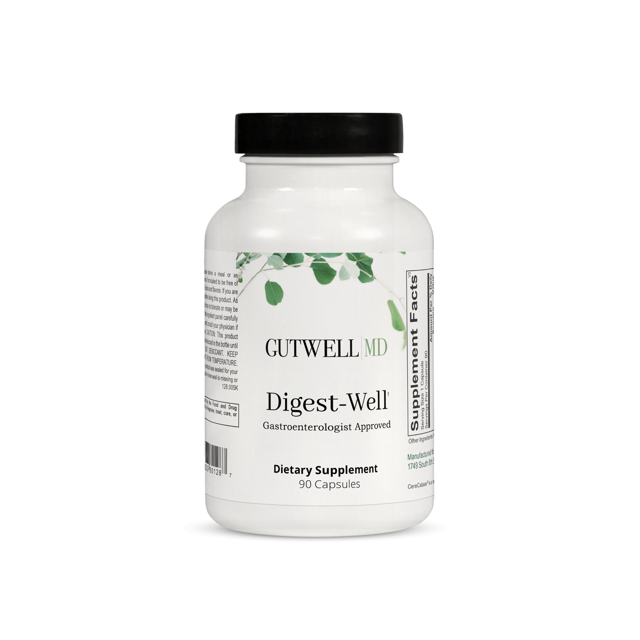 Digest Well - Black Cap (90 Count) — Gutwell Medical