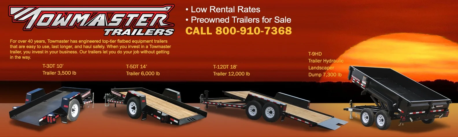 Towmaster Trailers for Rent or Purchase — Durante Equipment