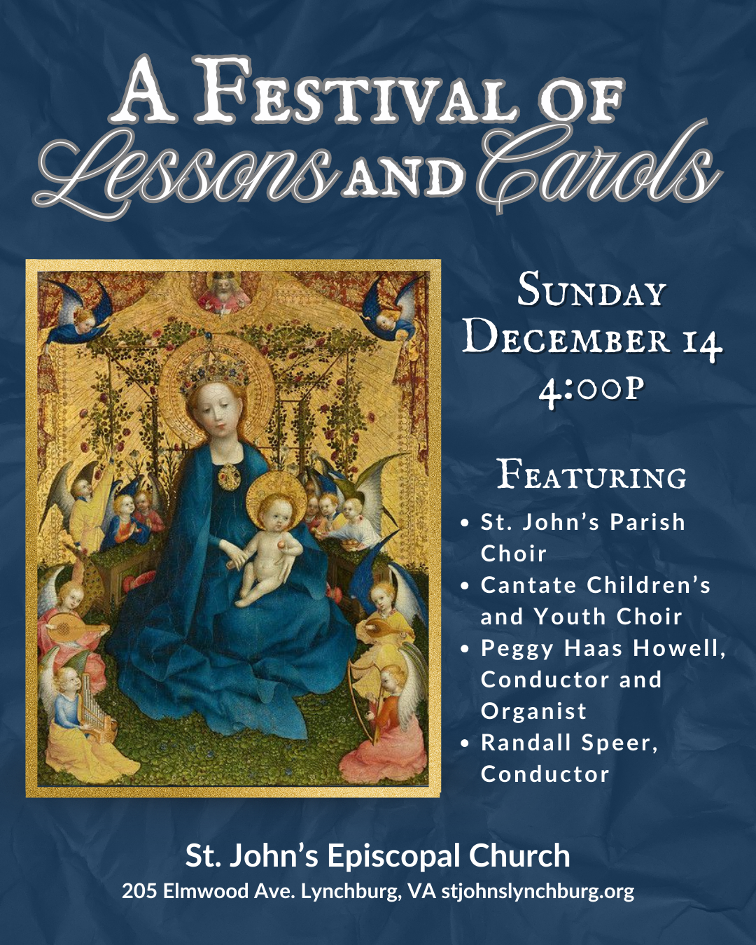 2025 St. John’s Lessons and Carols, Dec 14 — St. John's Lynchburg