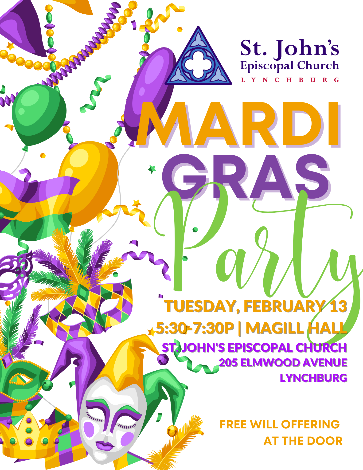 Mardi Gras Party — St. John's Lynchburg