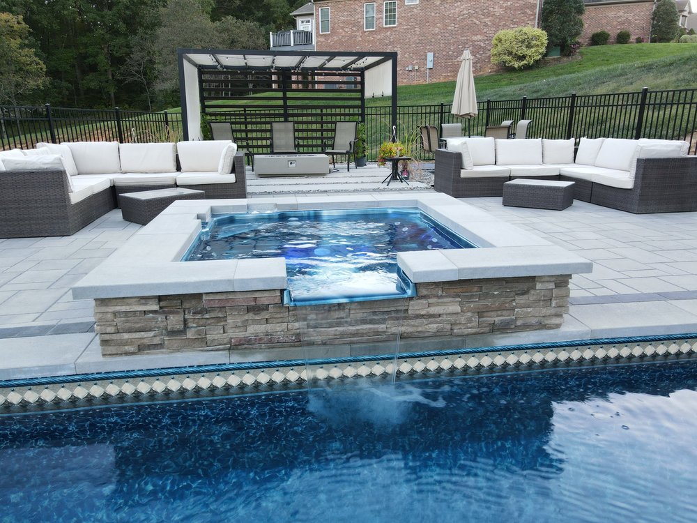 Custom Inground Swimming Pool and Spa [ Greensboro NC, Winston Salem NC ...