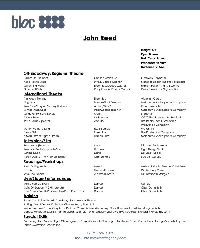 Resume — JOHN REED
