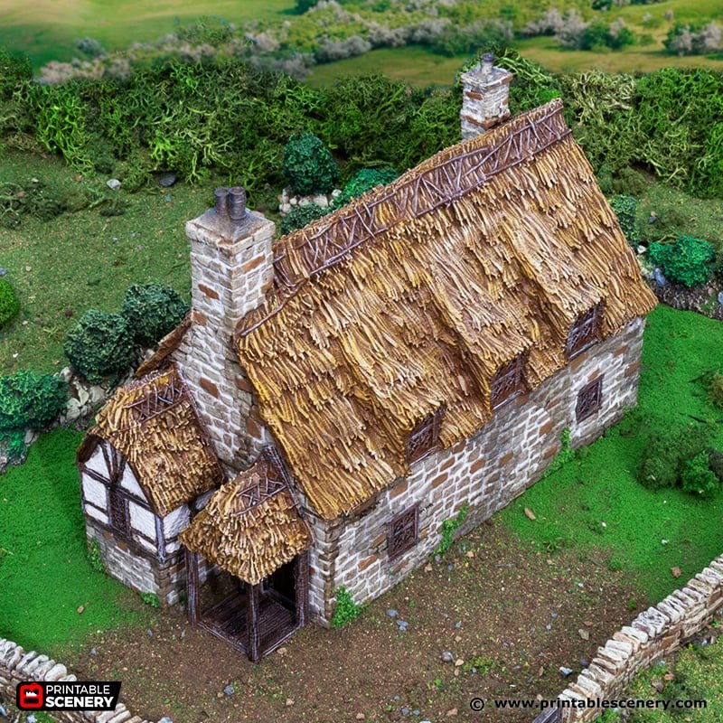 Medieval Thatched Roof Cottage