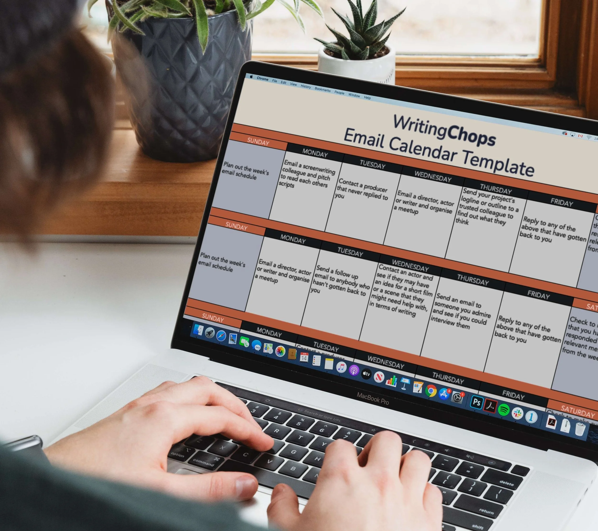 Screenwriter Email Calendar Template — WRITING CHOPS