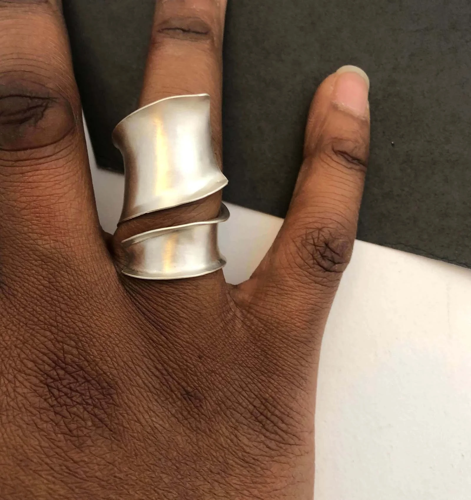 Industrial Silver Arm Cuff — Ange B Designs