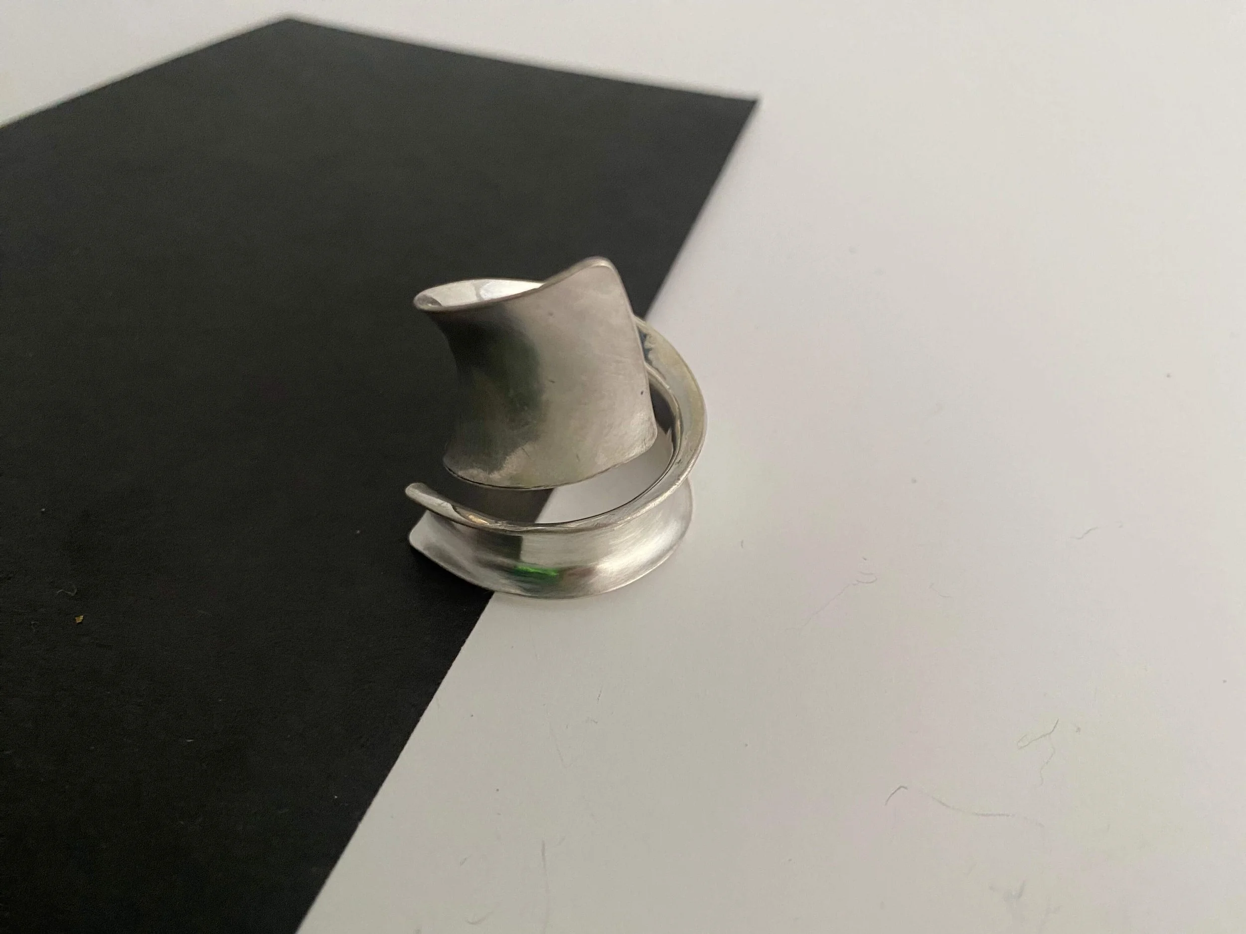 Hammered Silver Wrap Ring — Ange B Designs