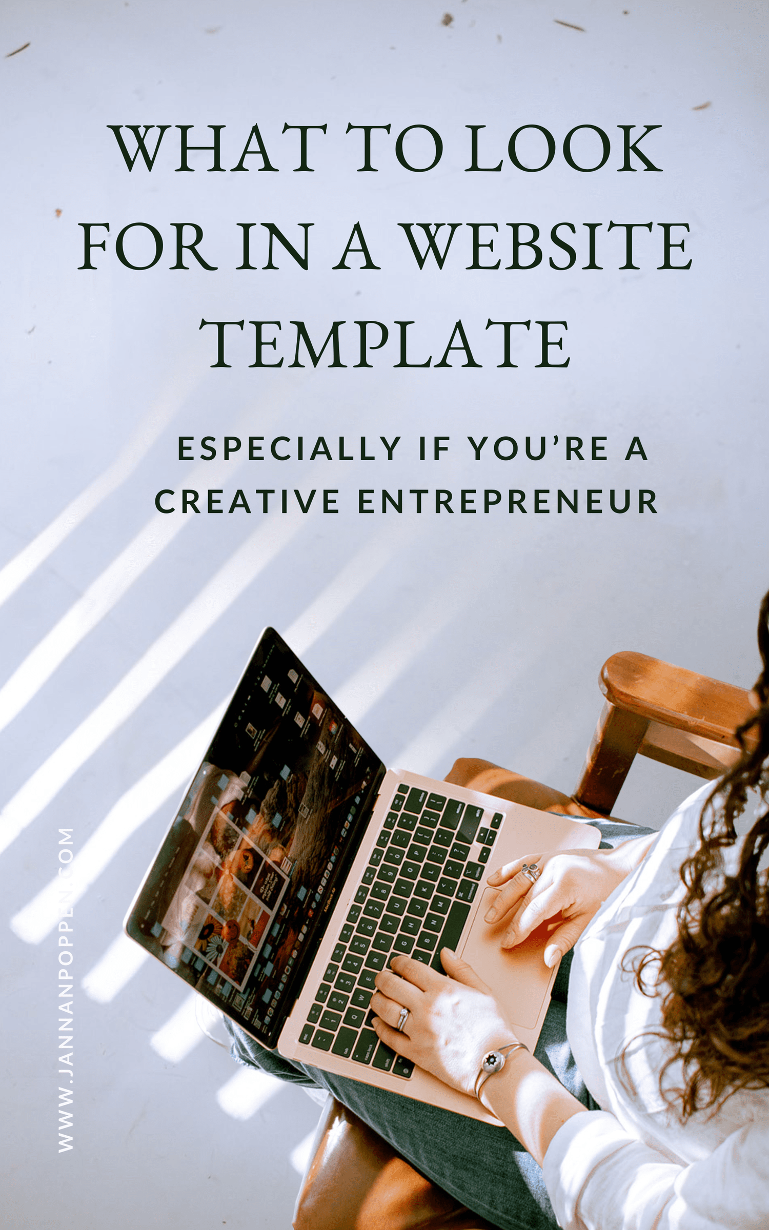 What to Look for in a Website Template — Jannan Poppen