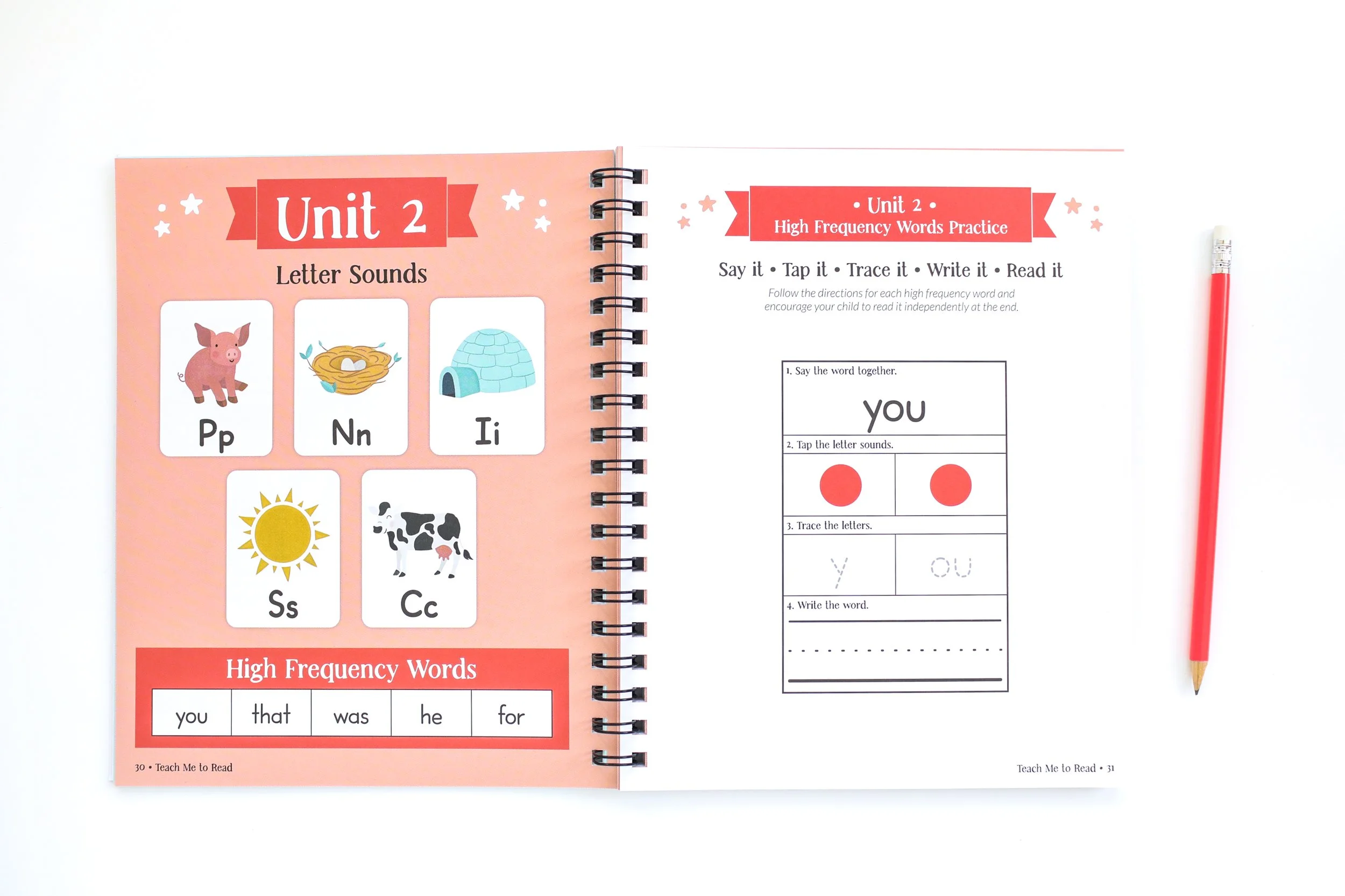 Teach Me to Read: A Parent Guided Student Workbook for Kids to Learn to ...