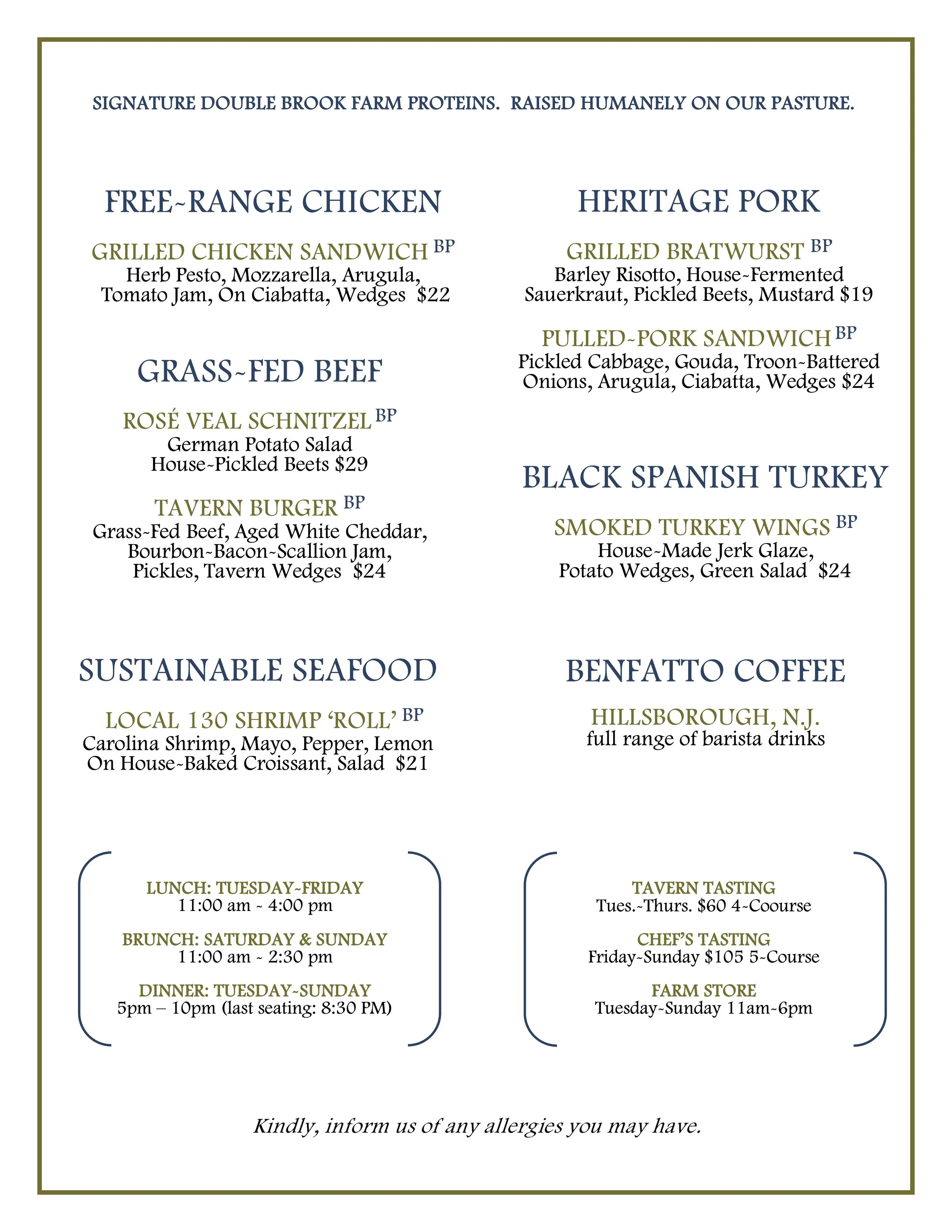 LUNCH MENU — B r i c k F a r m T a v e r n
