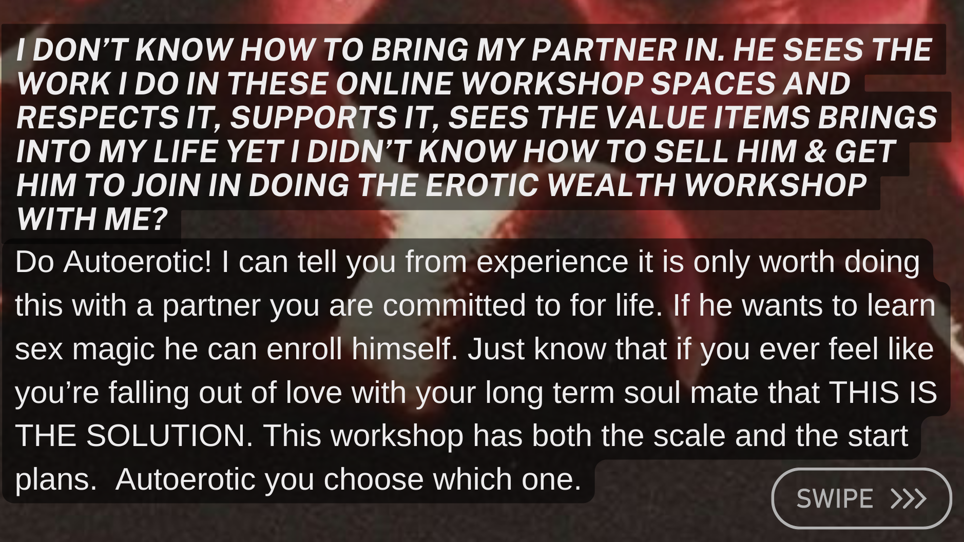 EROTIC WEALTH — ONAMI