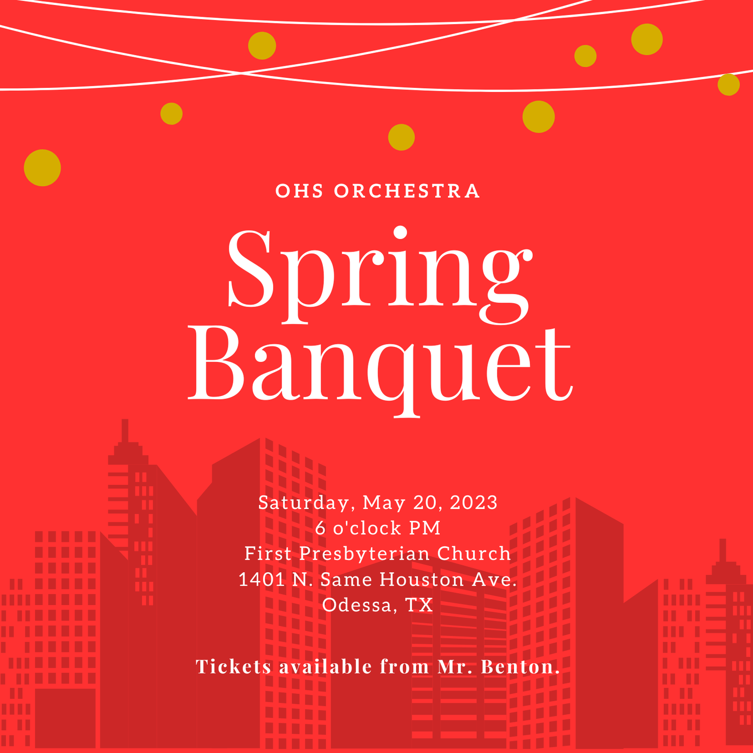 Orchestra Banquet - Save the Date — OHS Broncho Orchestra