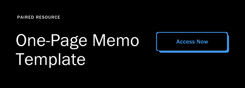 How To Write A One Page Memo — Reforge