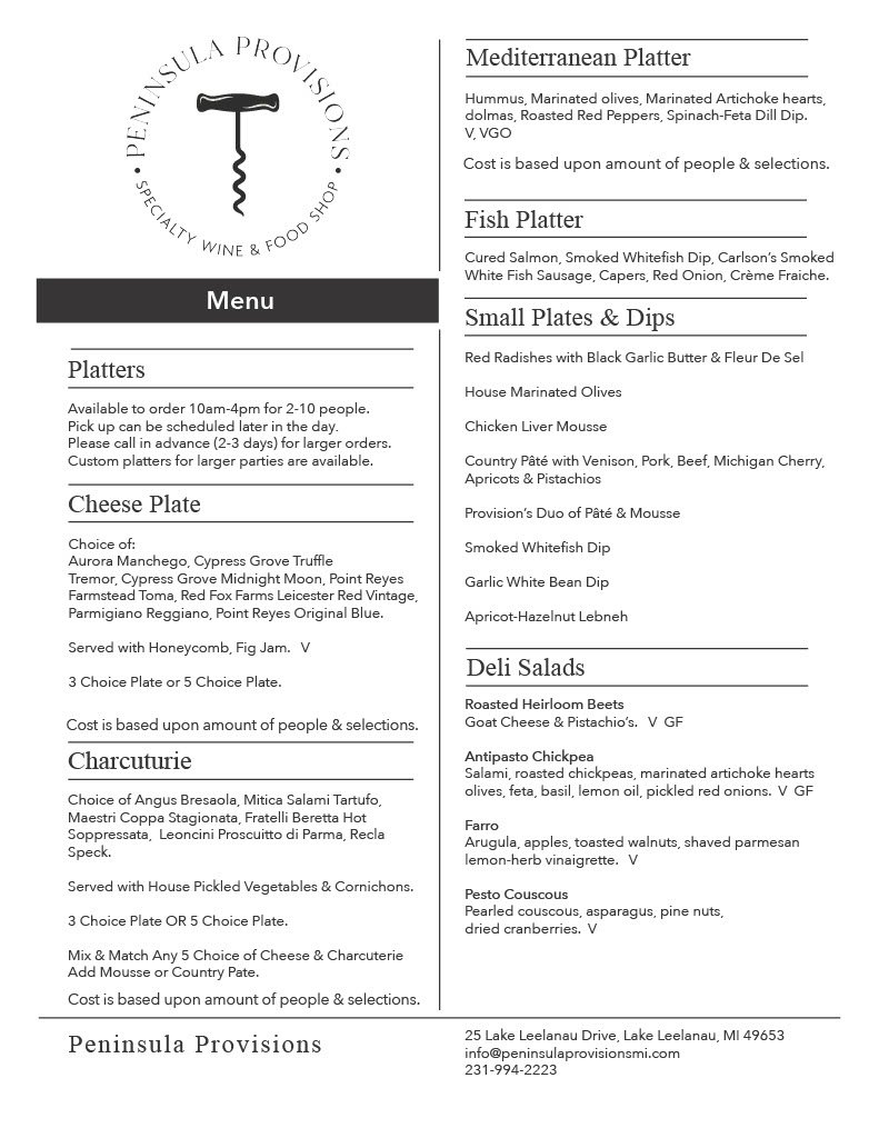 Specialty Foods — Peninsula Provisions