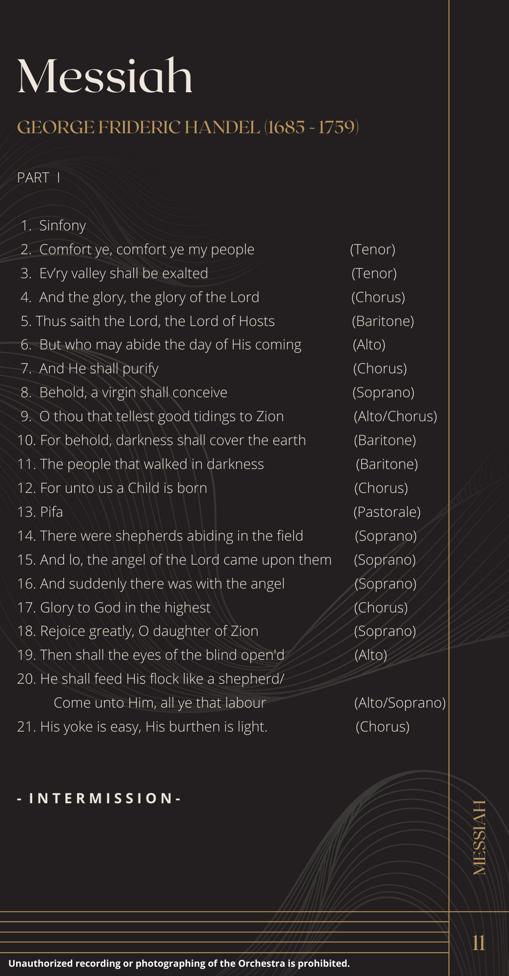 Messiah Program — Symphony NB