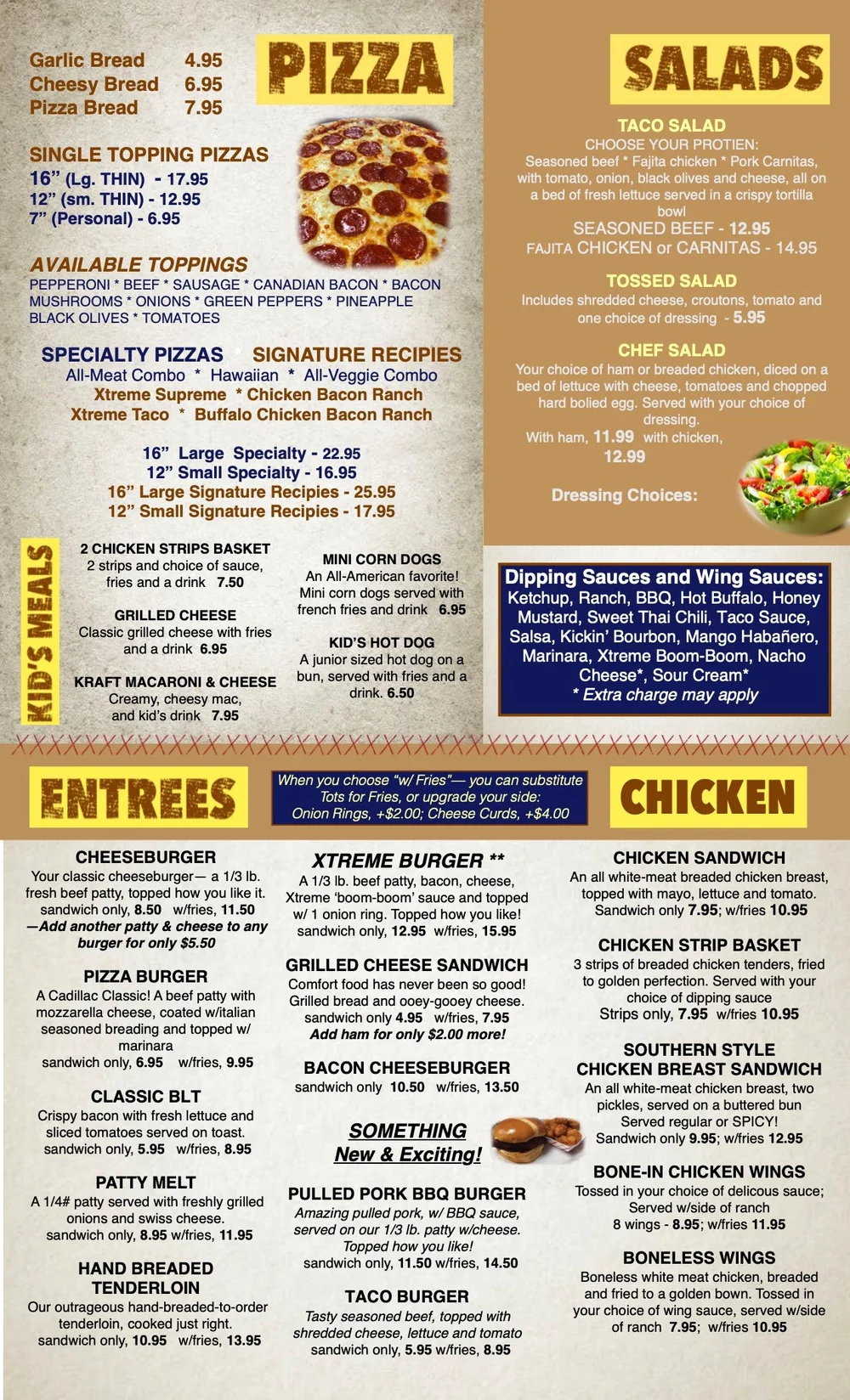 Lane Side Grill Menu — Cadillax XBC