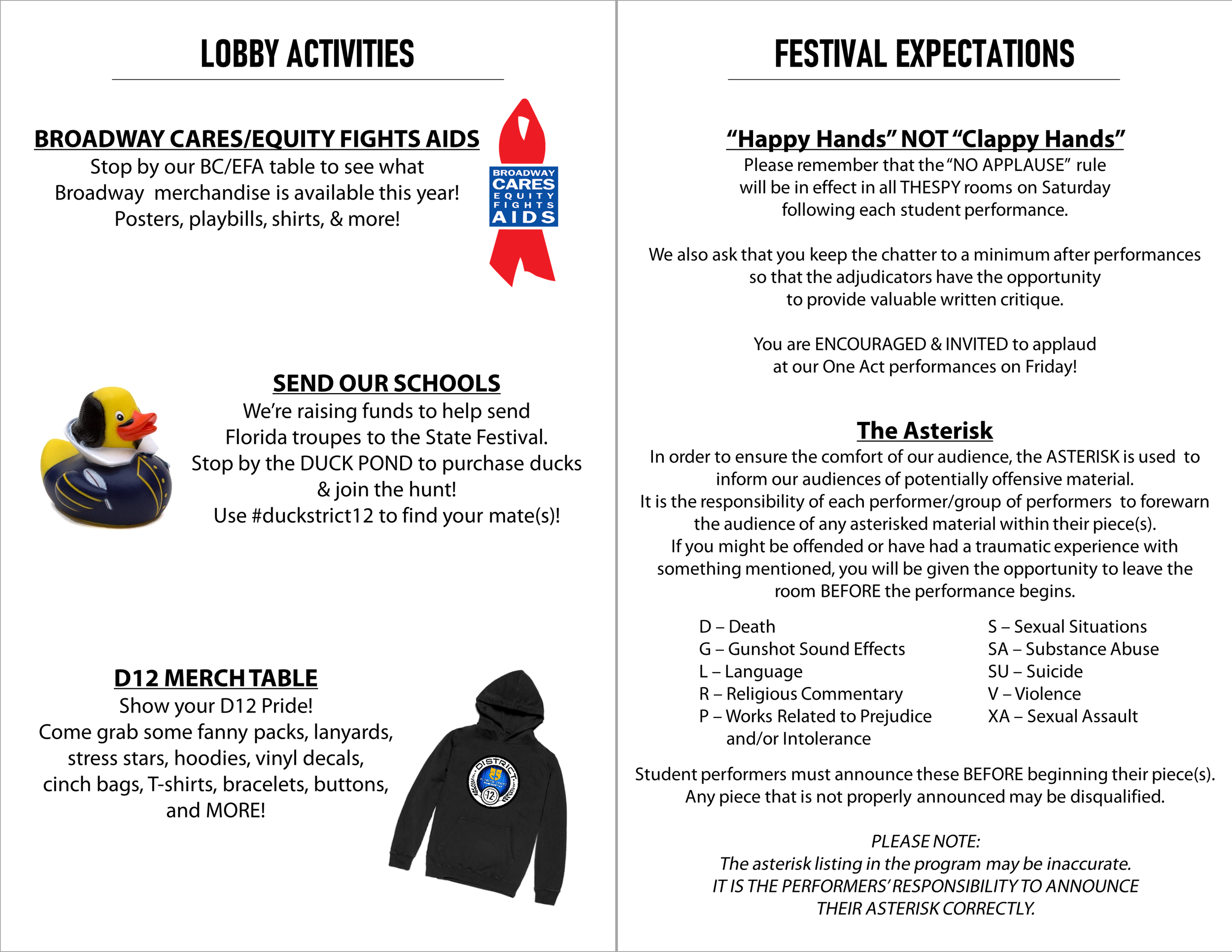 General Details — District XII Florida Thespians