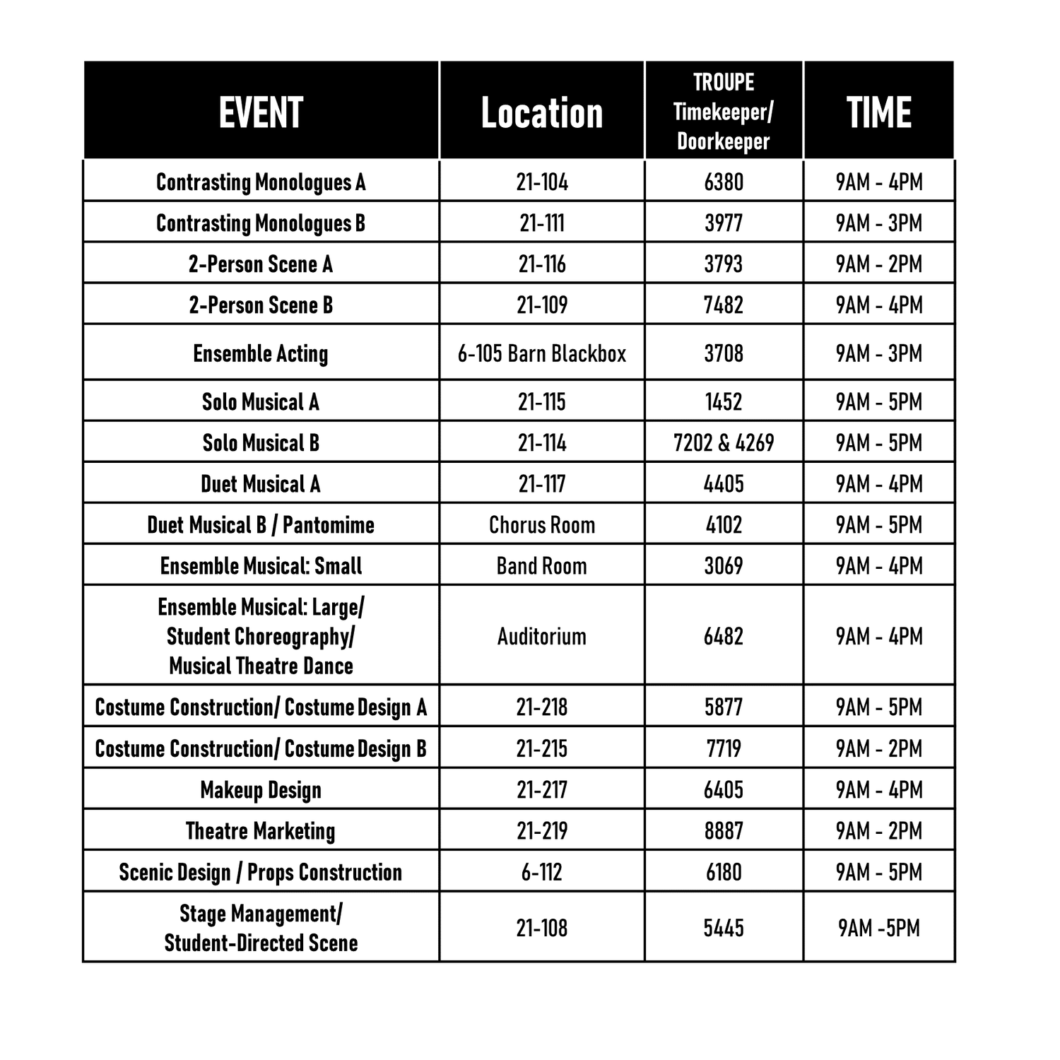 Thespy Event Info — District XII Florida Thespians