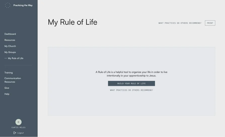 Rule of Life Builder — Practicing the Way