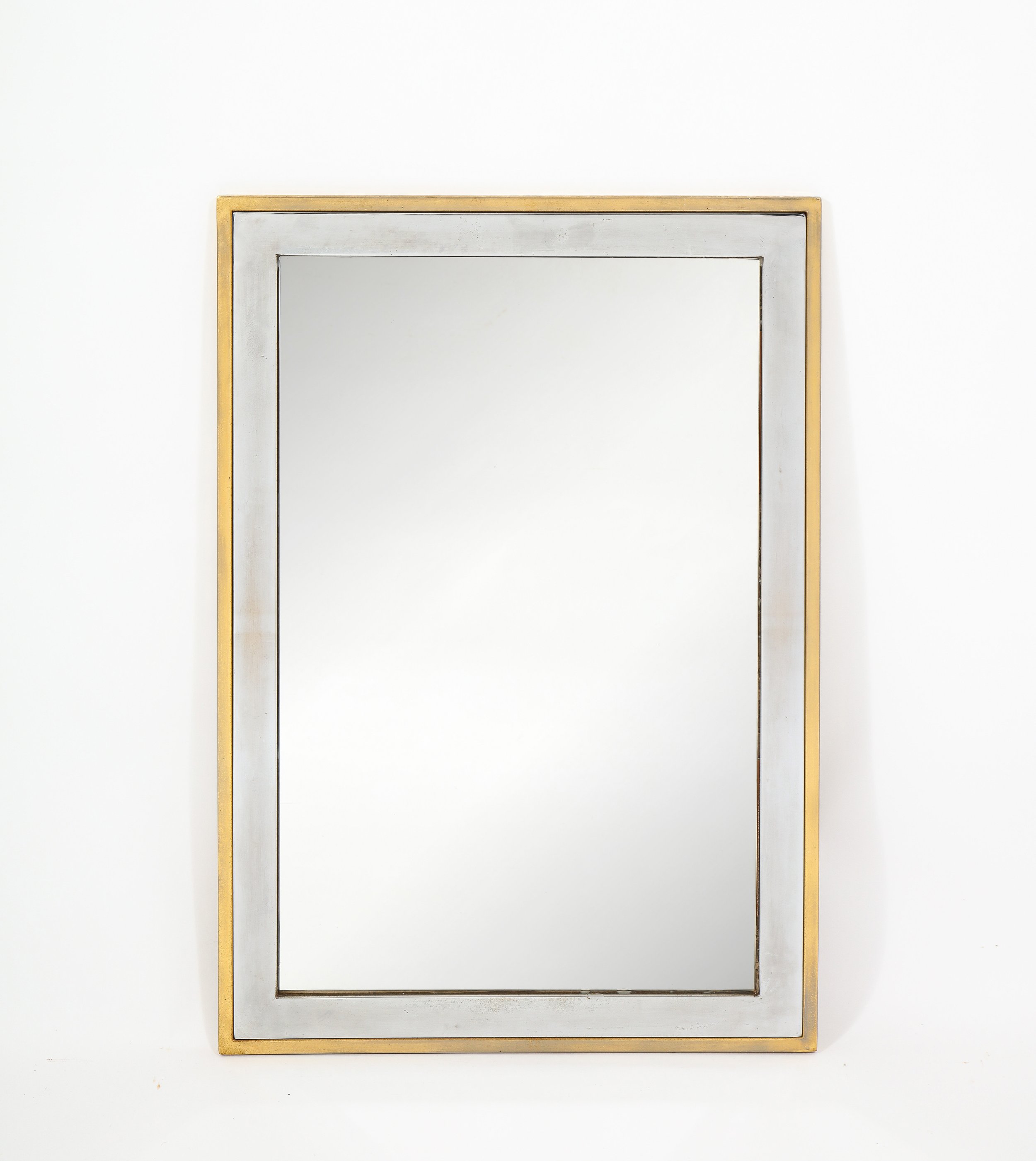 MAISON PASCAL BOYER Nickel And Brass Mirror MAISON PASCAL BOYER Nickel And Brass Mirror
