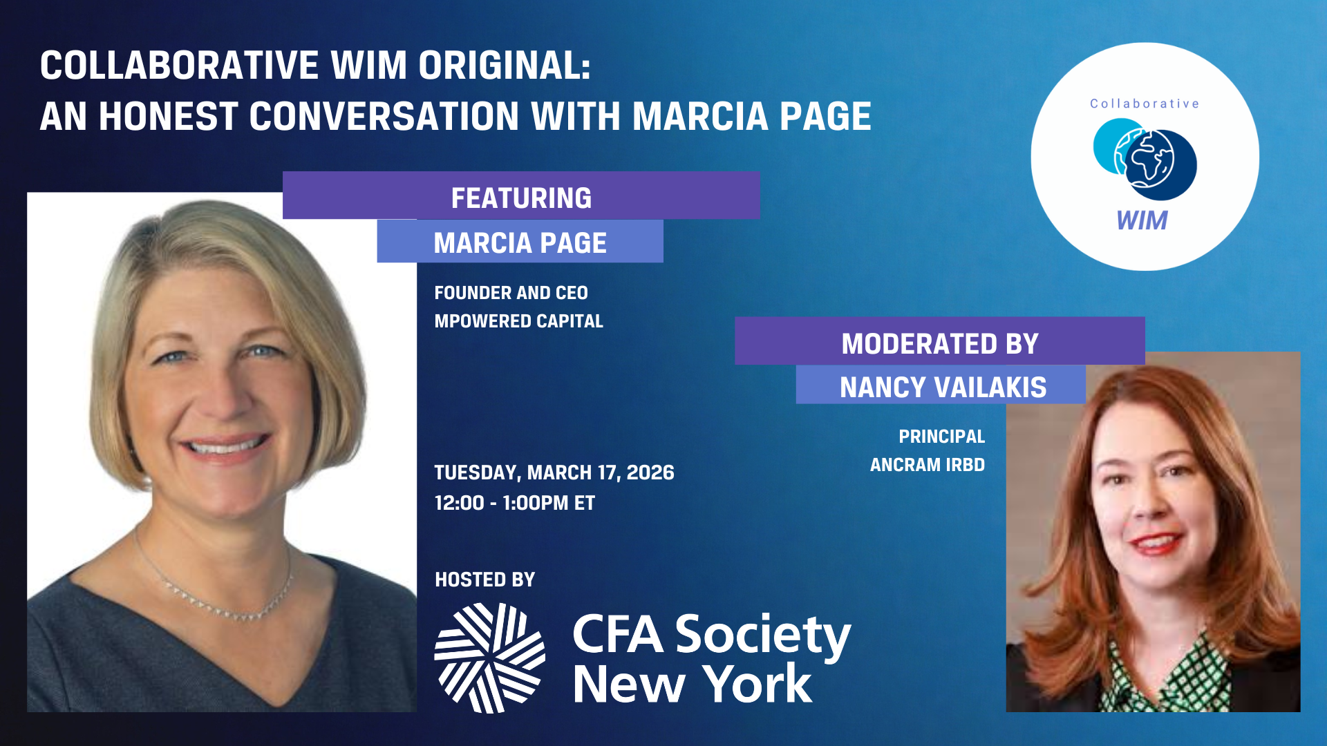 CWIM Original: An Honest Conversation with Marcia Page, Moderated by ...