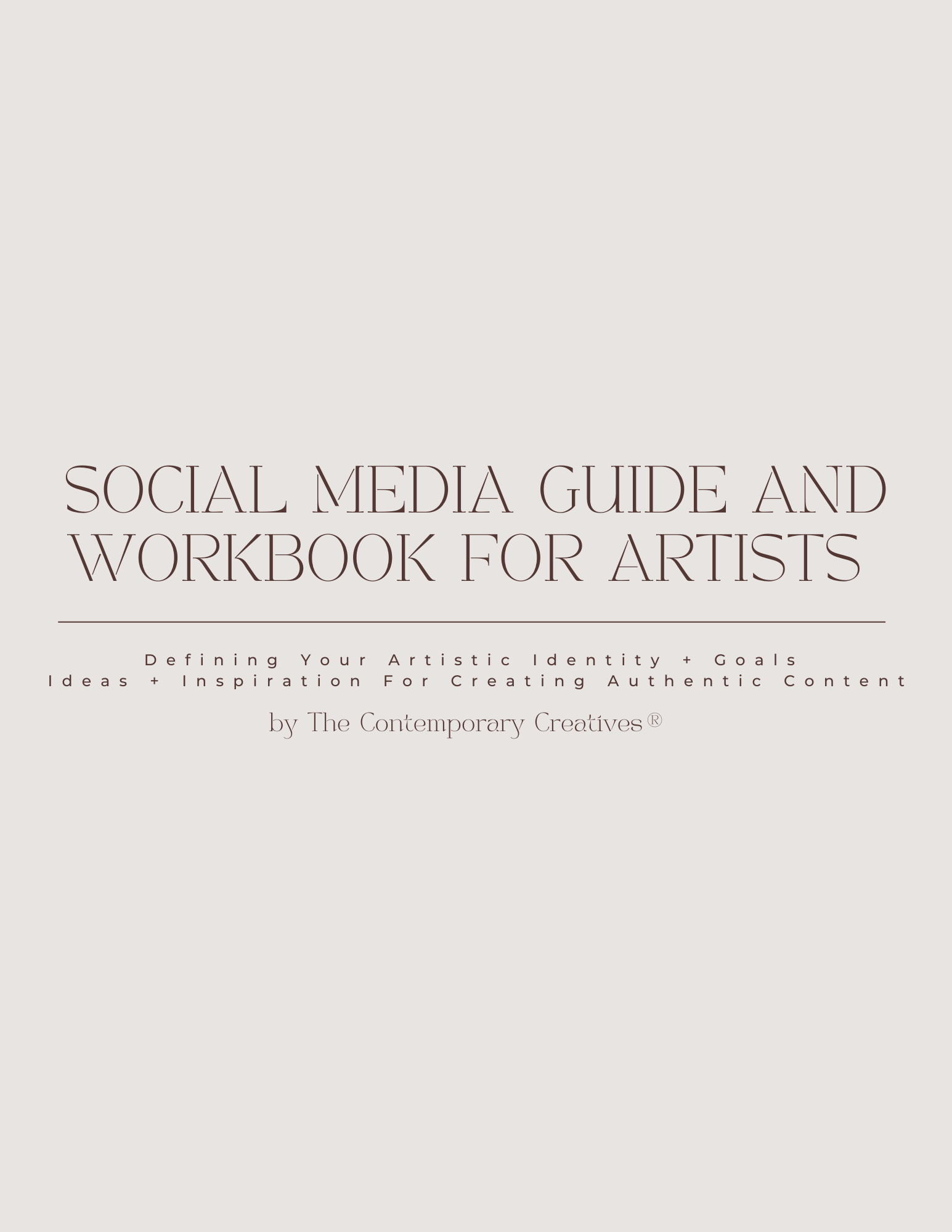 SOCIAL MEDIA GUIDE AND WORKBOOK FOR CONTEMPORARY ARTISTS — The ...