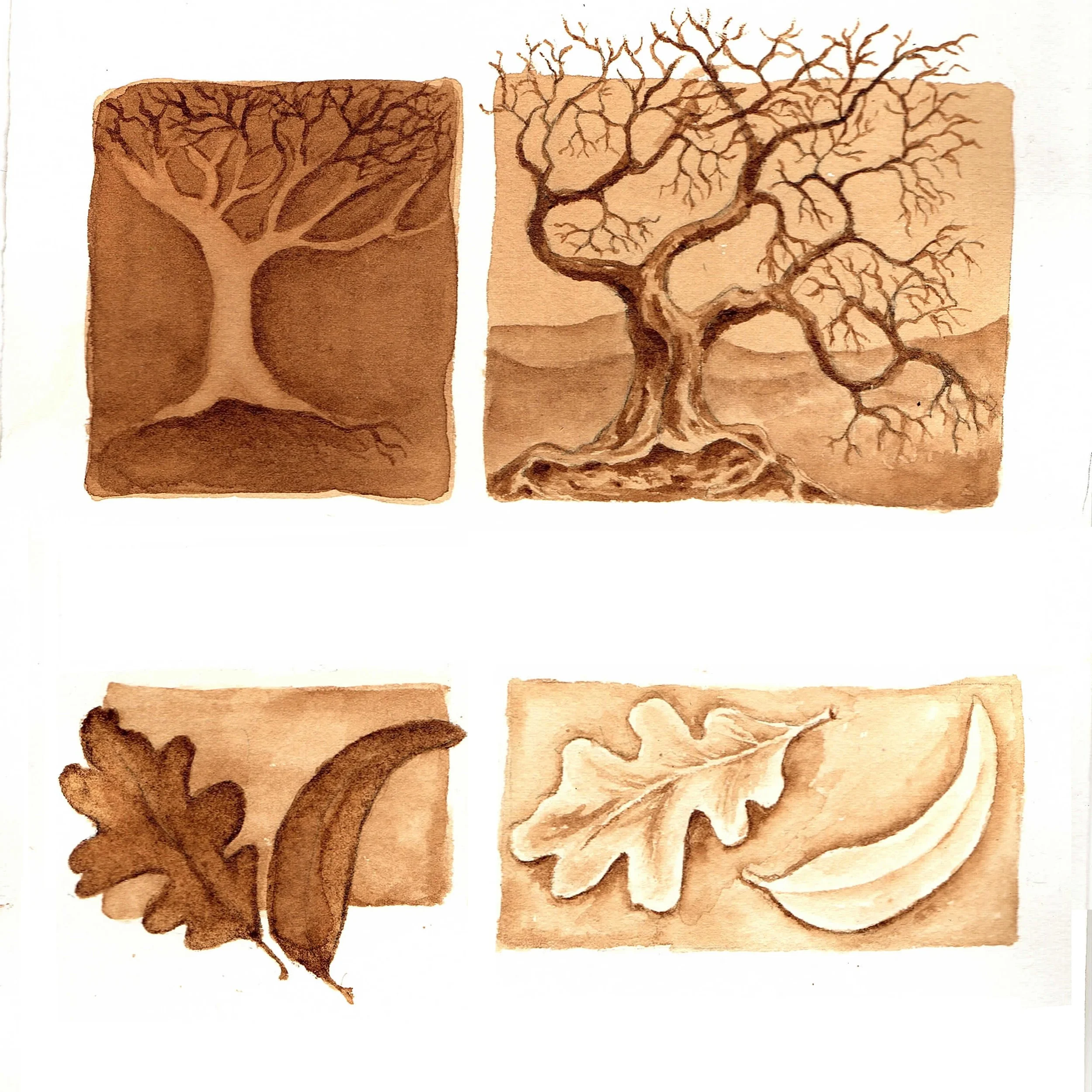 Easy coffee painting techniques to quickly get started. Painting with ...