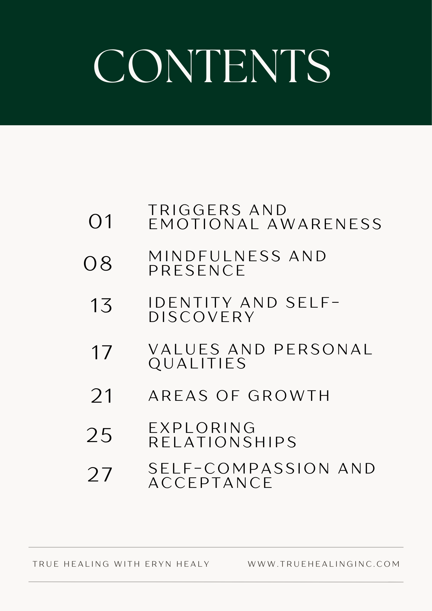 Self-Awareness Journal Prompts — Eryn Healy, LCSW | True Healing
