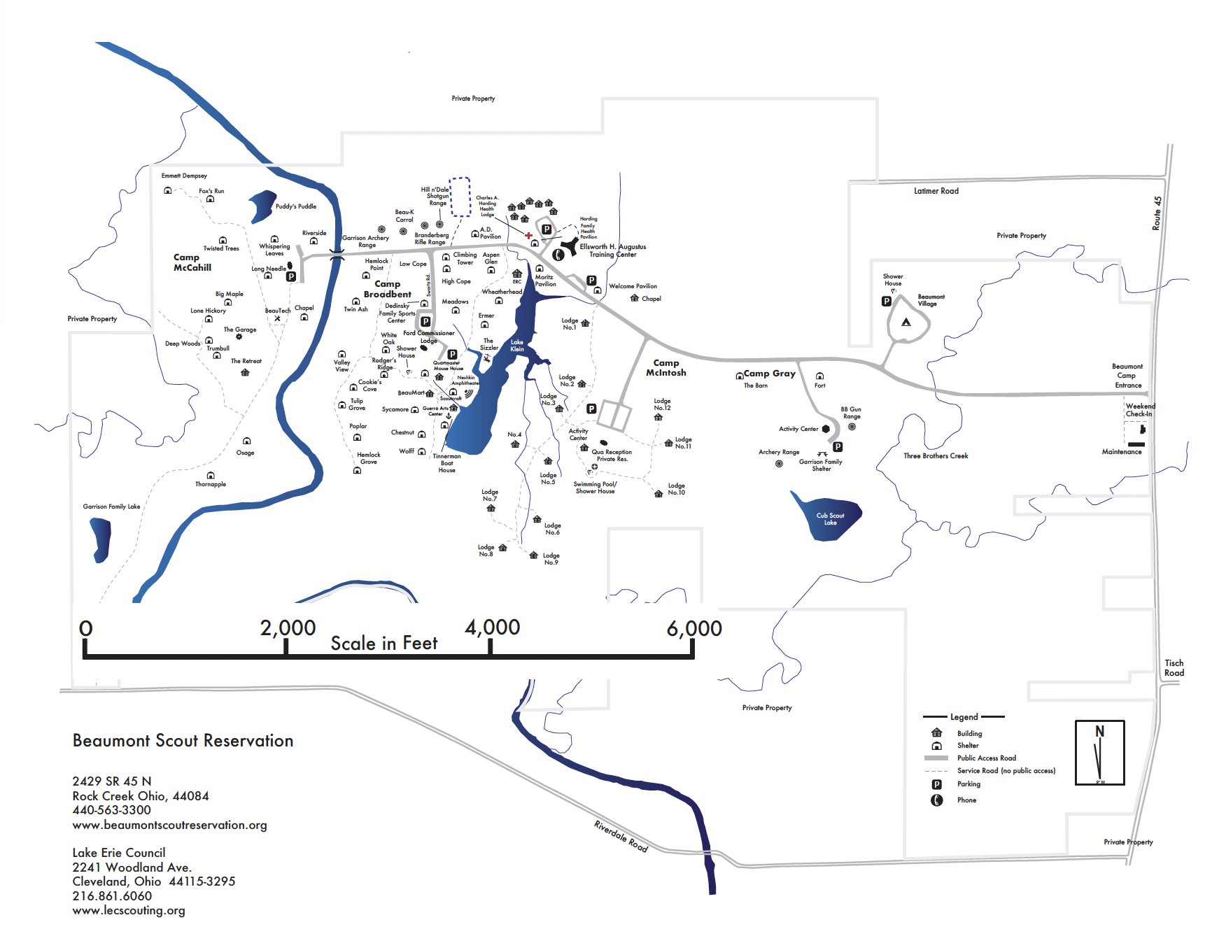 BSR Map — Beaumont Scout Reservation