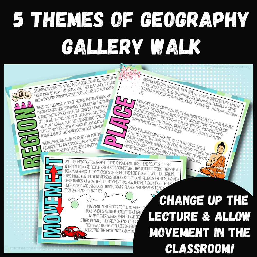 5 Themes Of Geography Location 5 THEMES Of GEOGRAPHY Printable