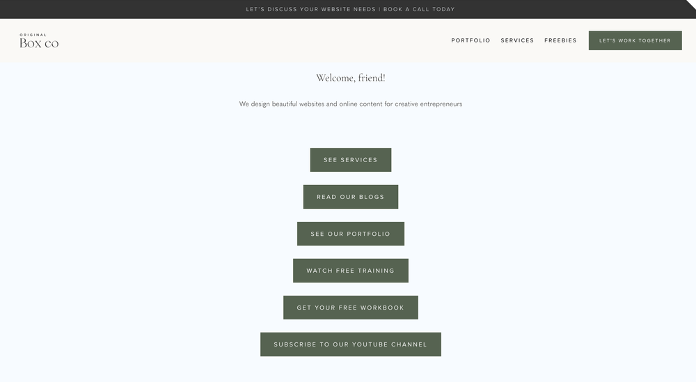 How to create a landing page on Squarespace 7.1 — Original Box