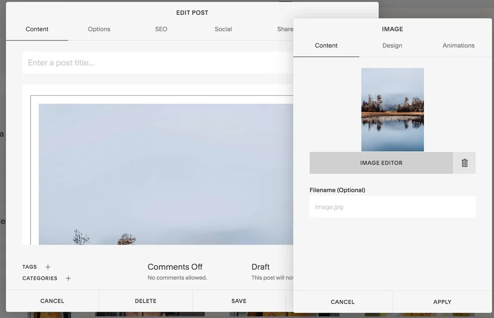 Squarespace image sizes; how to edit and customise — Original Box