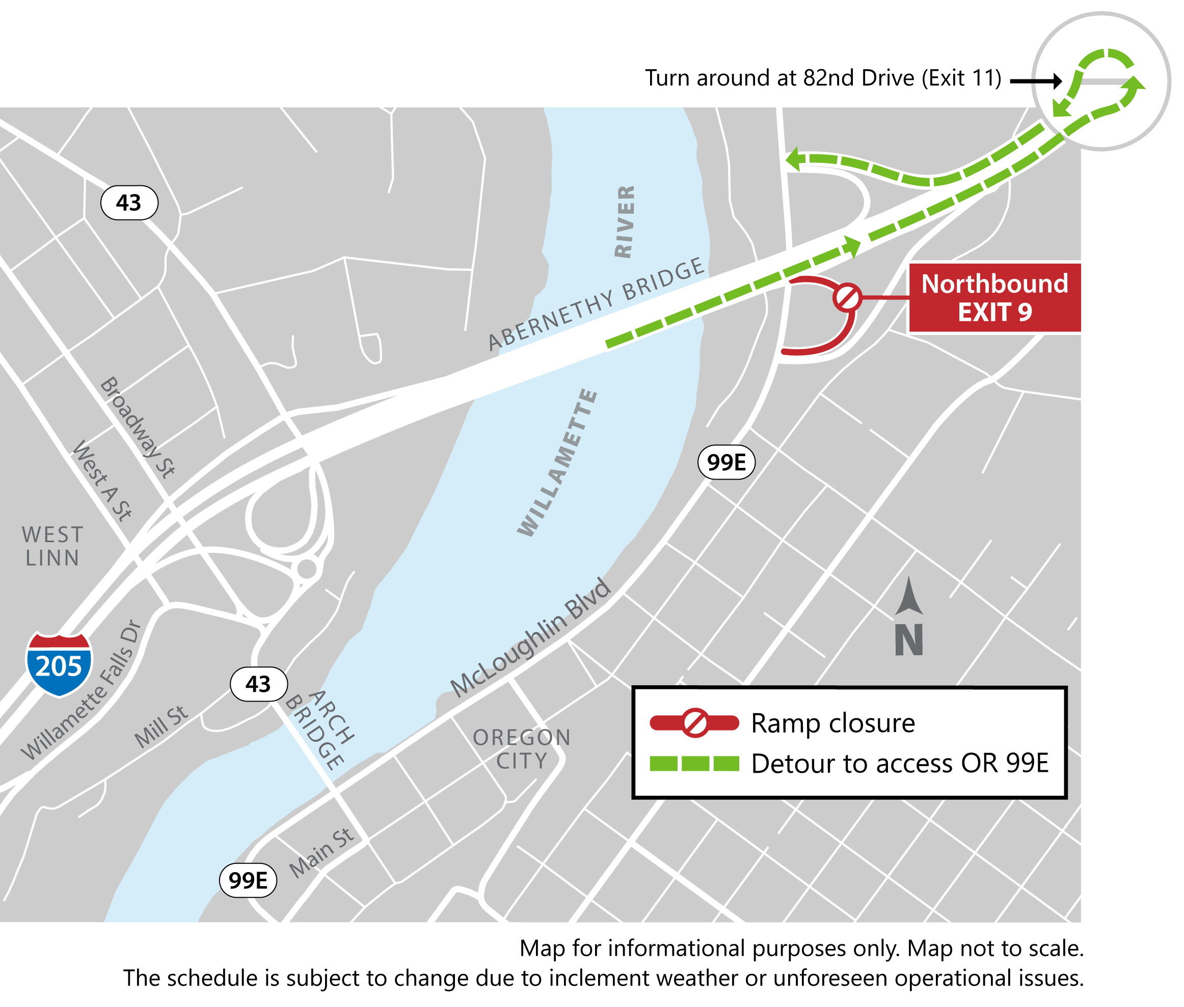 Construction updates — I-205 Improvements Project