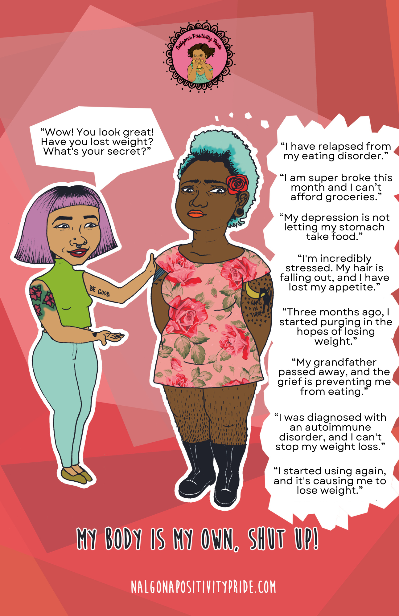 Digital Poster: You Are In A Body Positive Space 11x17 3 colors ...