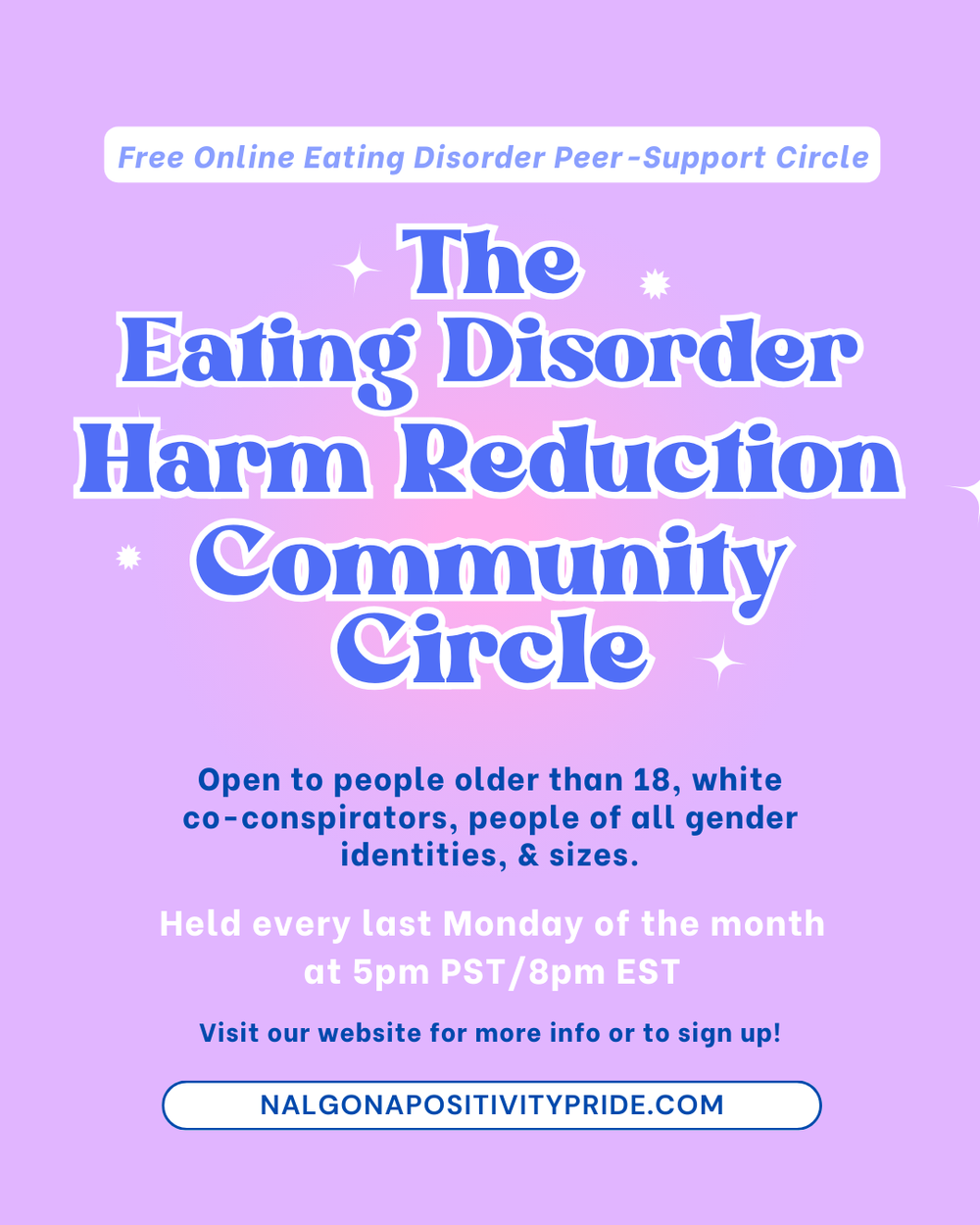 Eating Disorder Harm Reduction Community Circle — Nalgona Positivity Pride