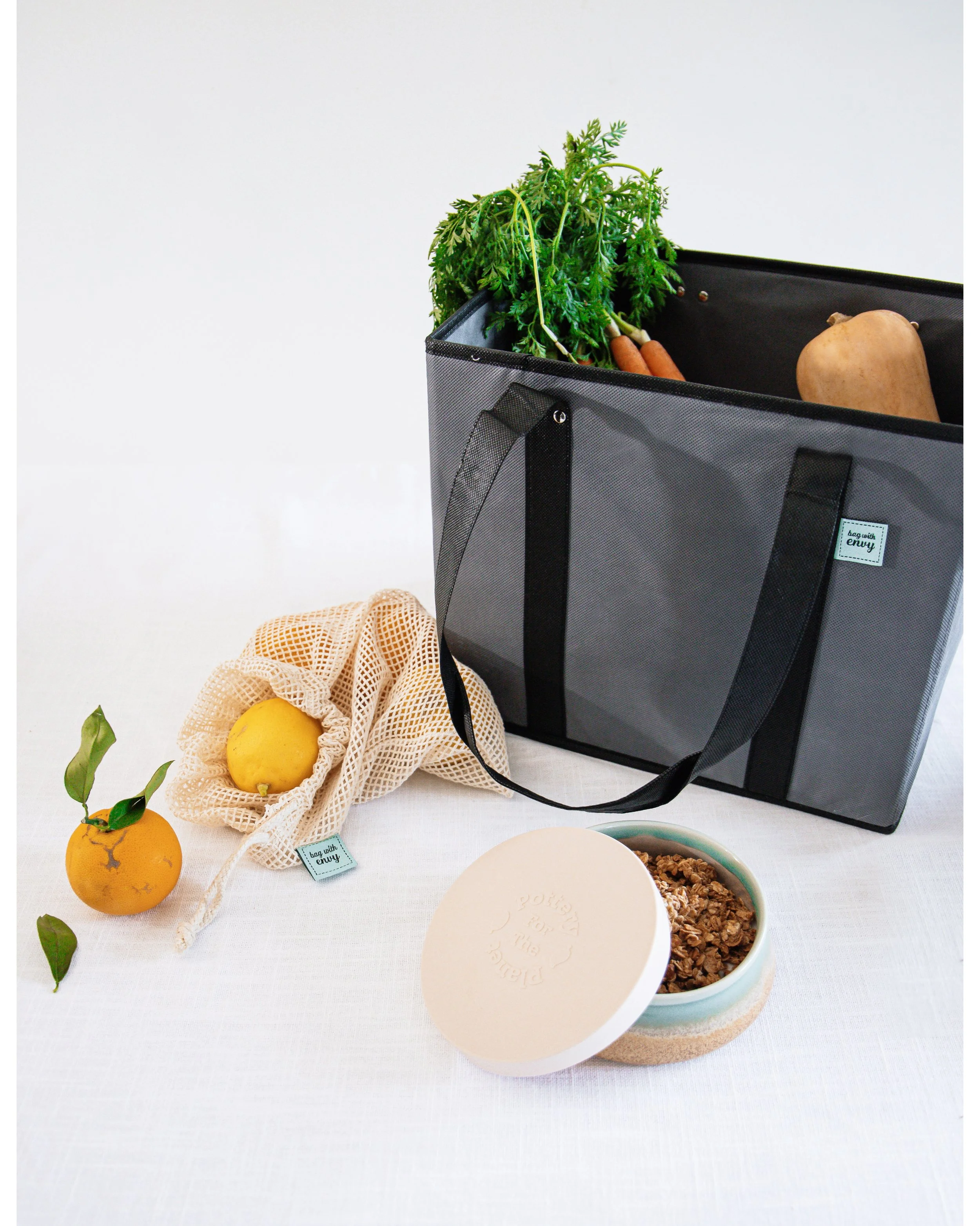 Shop reusable grocery box bags — bag with envy