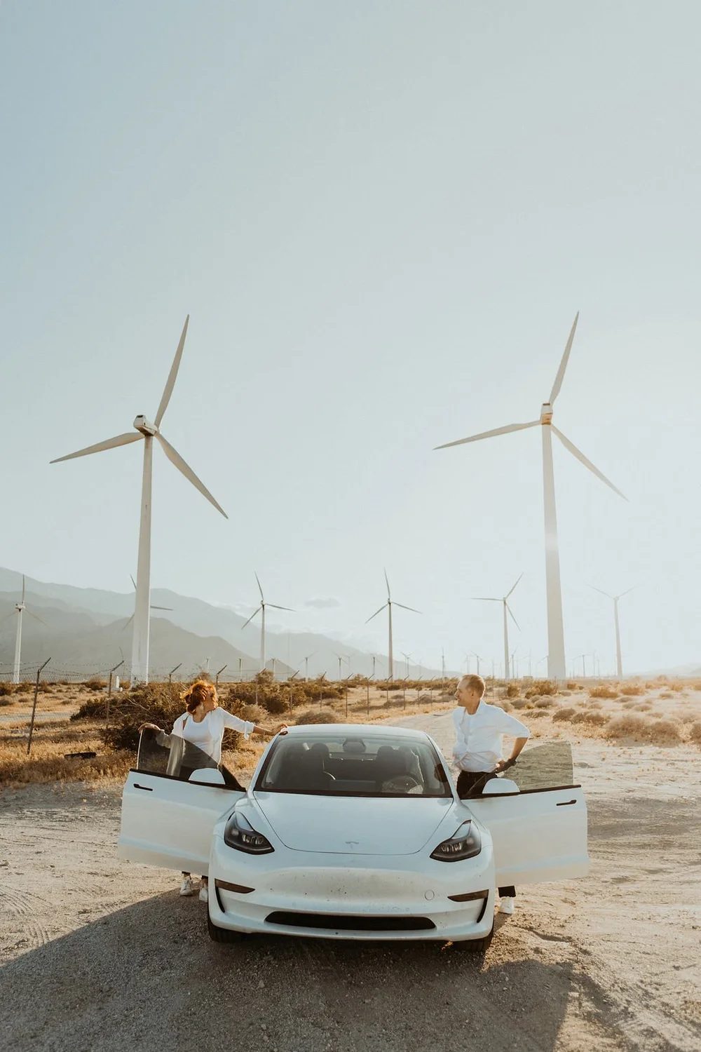 Wind Turbines Engagement Photo Session in Palm Springs, California ...