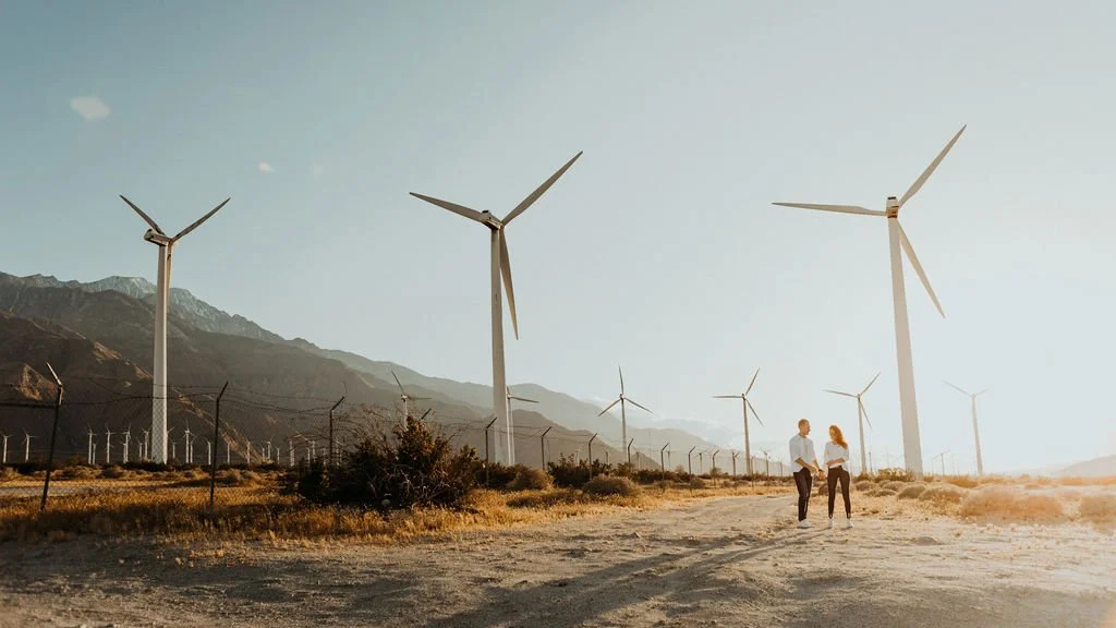 Wind Turbines Engagement Photo Session in Palm Springs, California ...