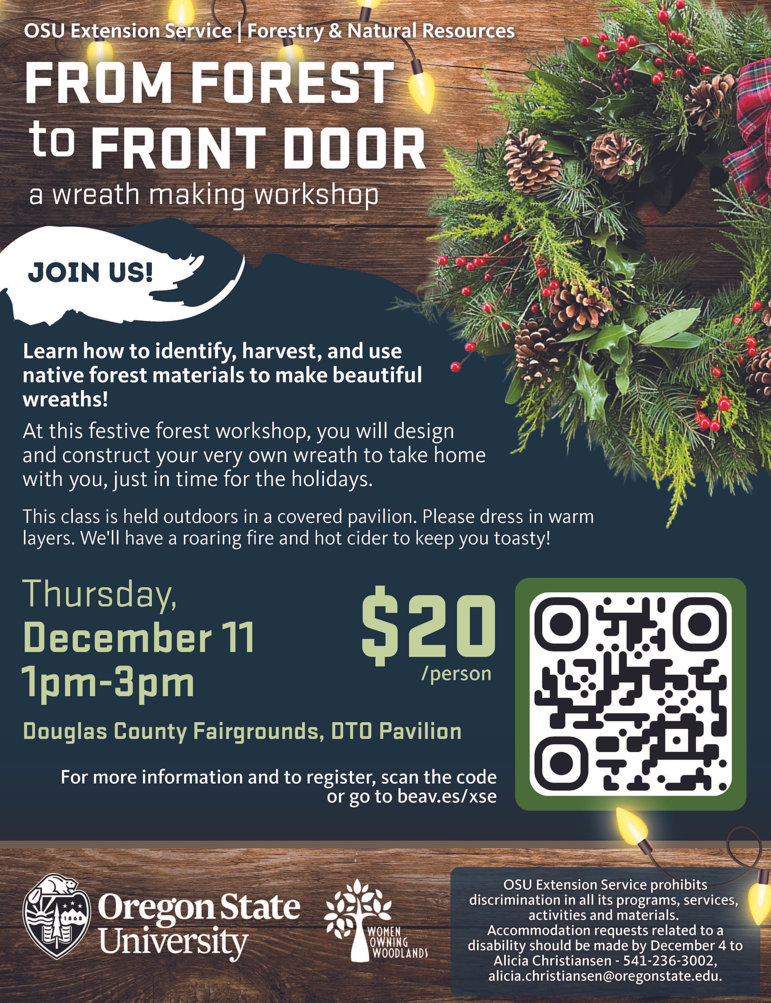 Forest to Front Door- Wreath Making Workshop — Oregon Small Woodlands ...