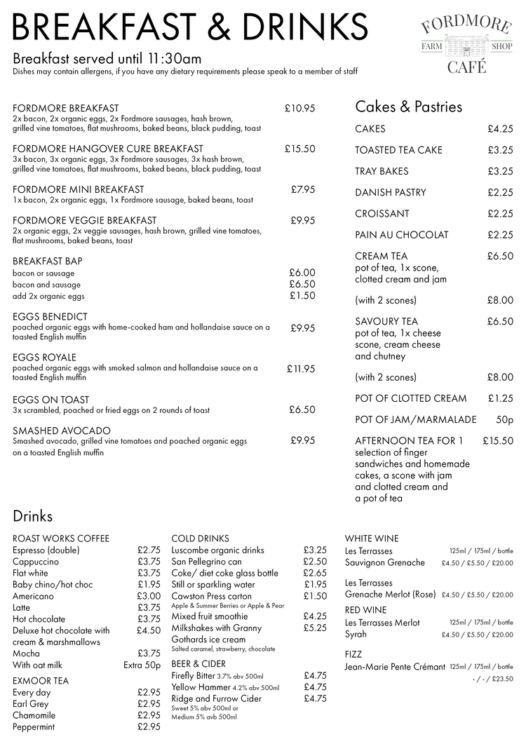 Café — Fordmore Farm Shop