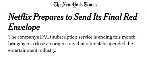 The Last Netflix DVD — Imago Consulting