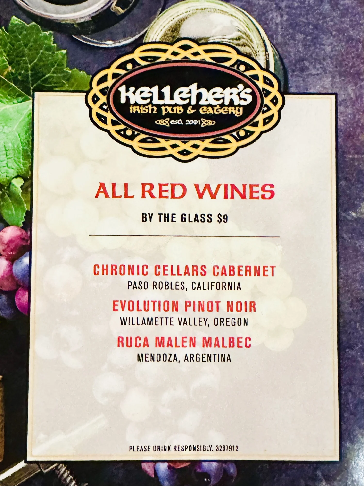 Drinks — Kelleher's