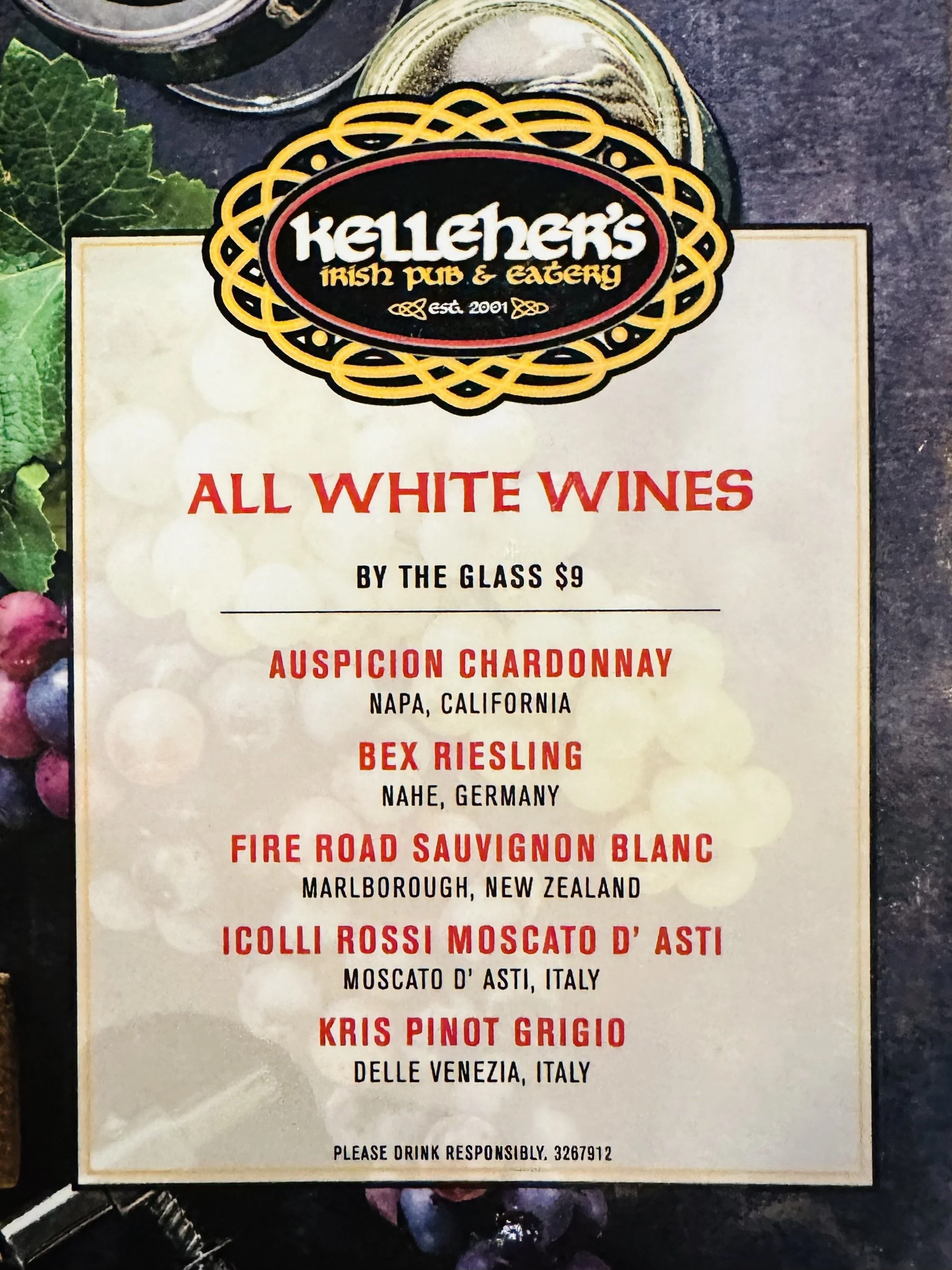 Drinks — Kelleher's