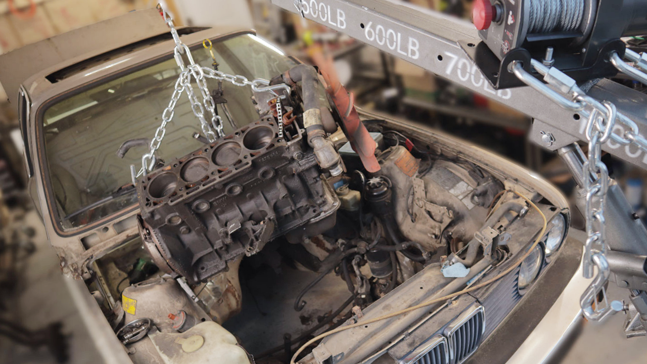 Pulling E30 Motor without Engine Hoist — IT'S ALL ABOUT THE BUILD