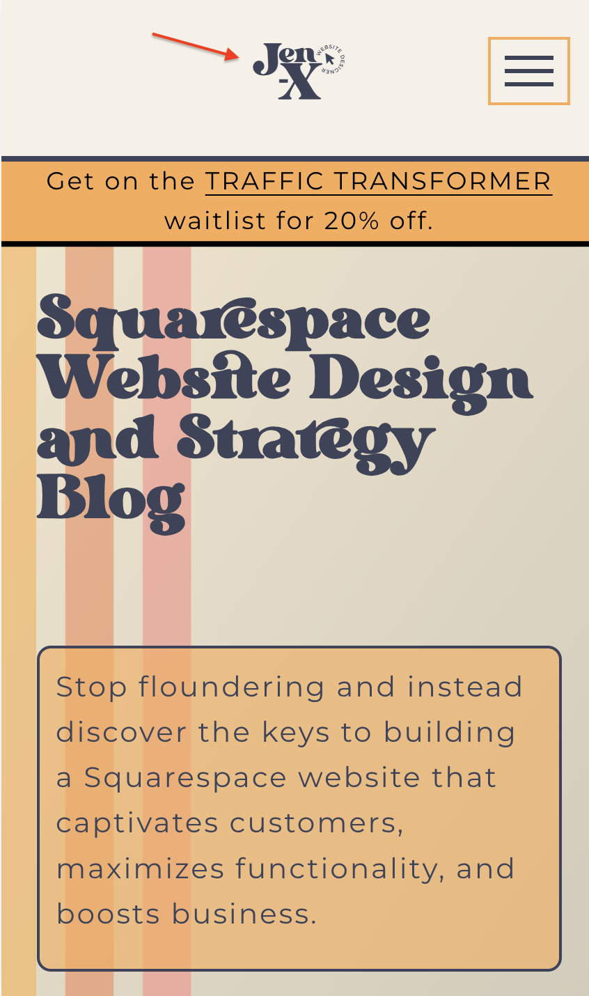 Use a Different Logo in the Mobile Open Menu in Squarespace