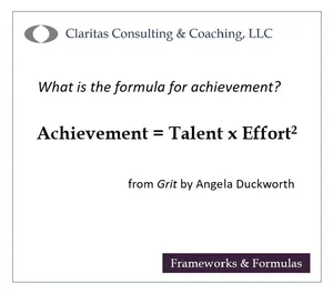 The Formula for Achievement — Claritas Consulting & Coaching, LLC