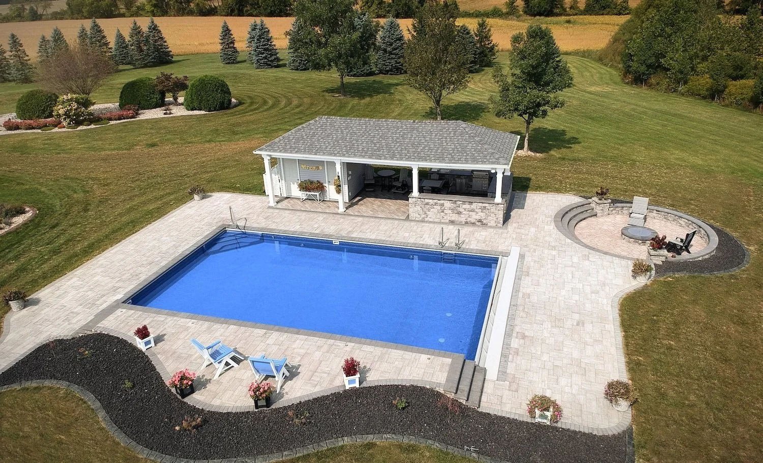 Paver Patio, Outdoor Lighting, Kitchen, Landscape Design Middlebury ...
